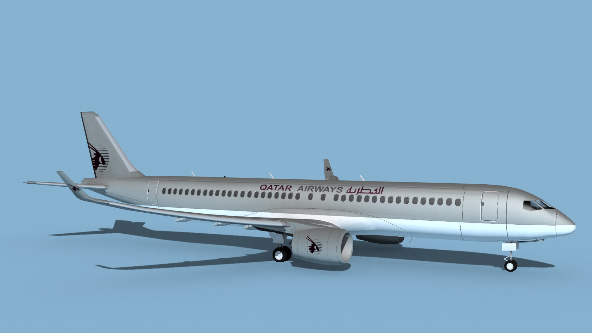 Airbus A220-300 Qatar Modelo 3D - TurboSquid 1747234