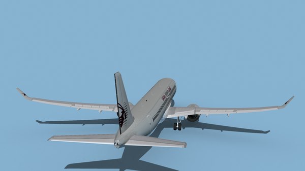 3D Airbus A220-300 Qatar - TurboSquid 1747234