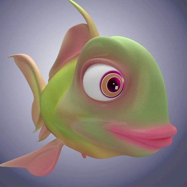 cartoon fish 3d model