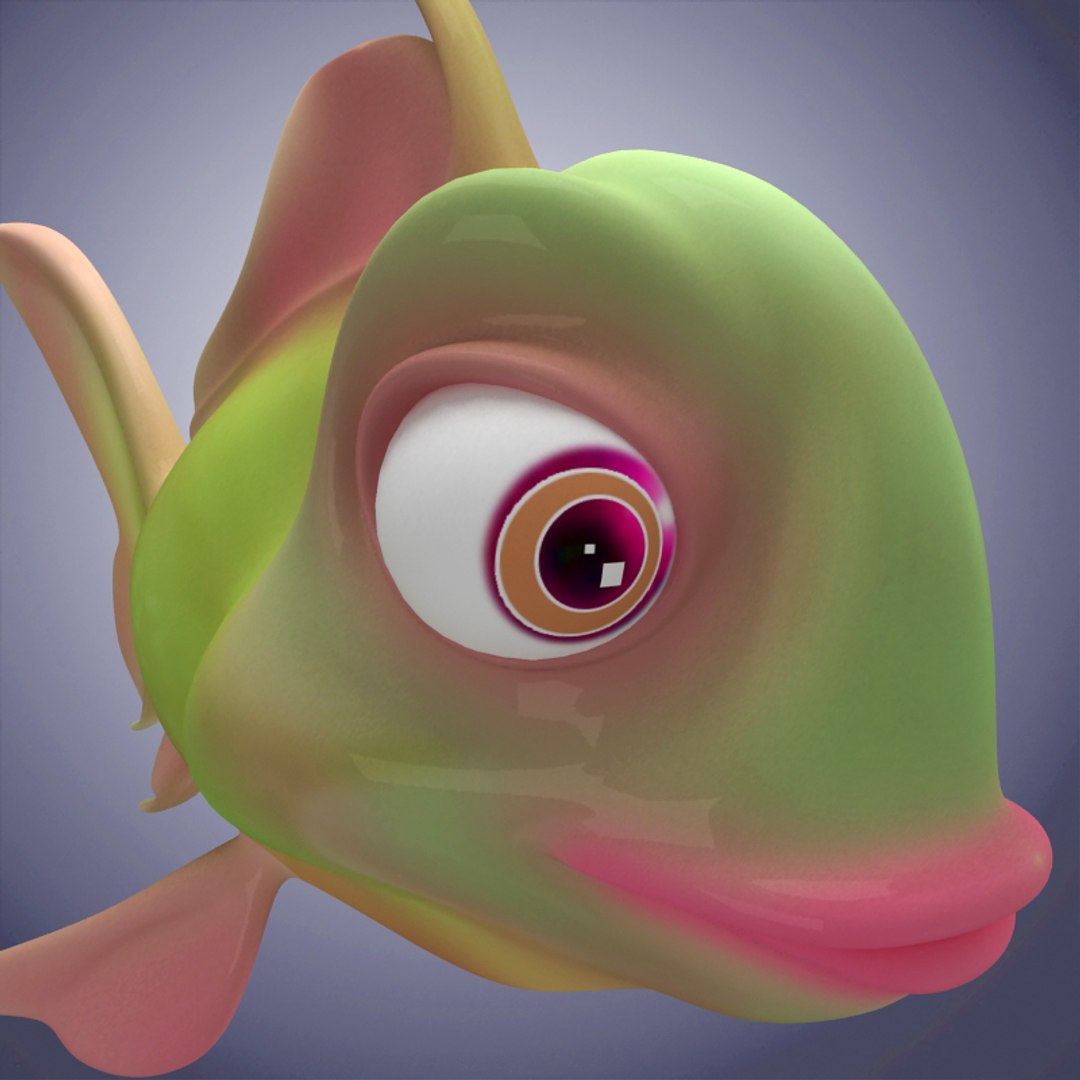 Cartoon Fish 3d Model