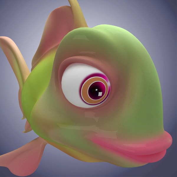 cartoon fish 3d model