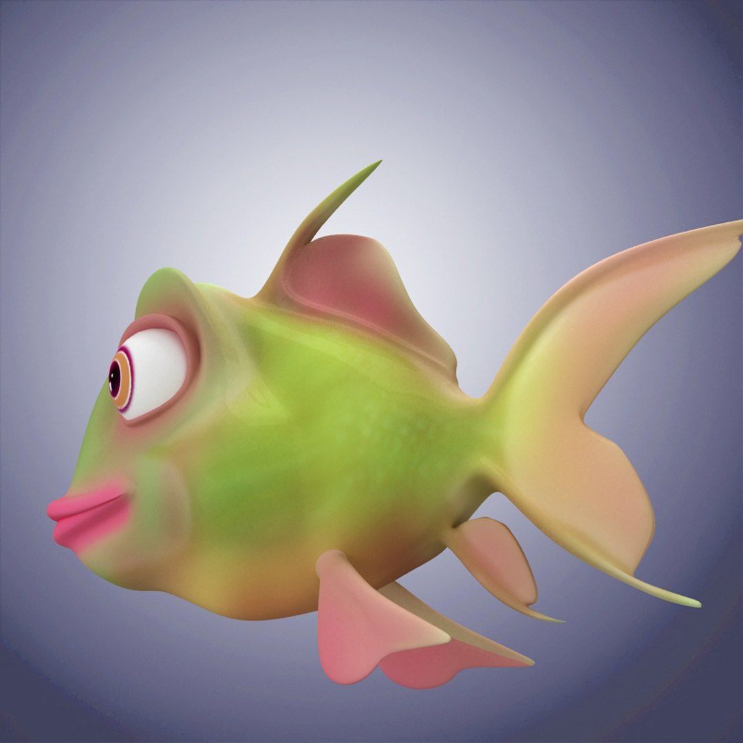 Cartoon Fish 3d Model