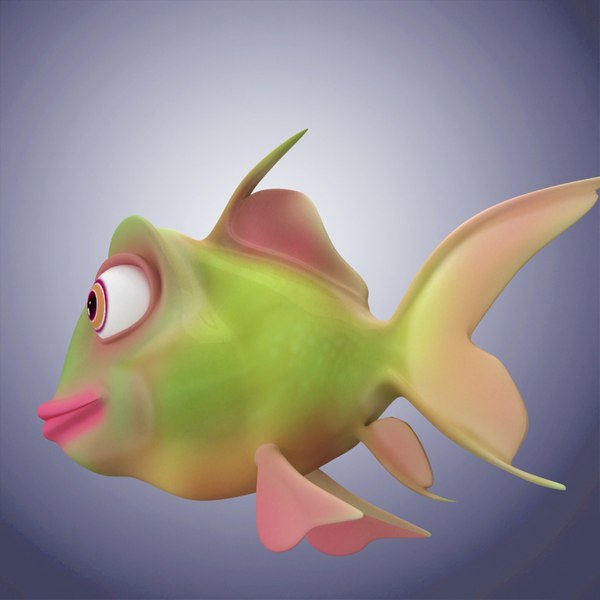 cartoon fish 3d model