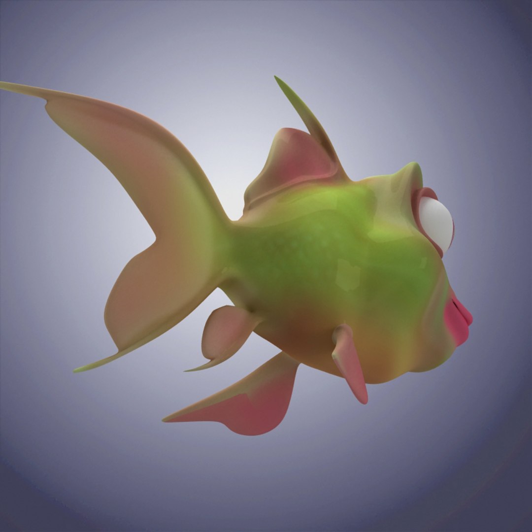 Cartoon Fish 3d Model
