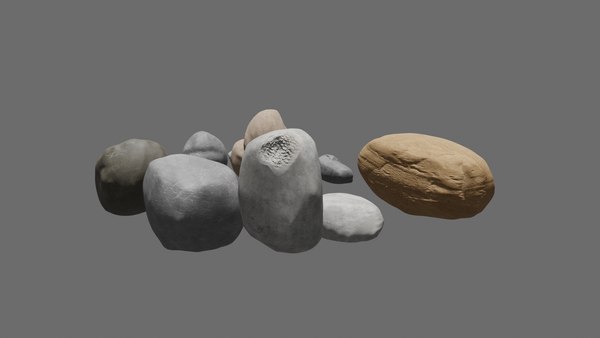 Set of stones 3D model - TurboSquid 2003559