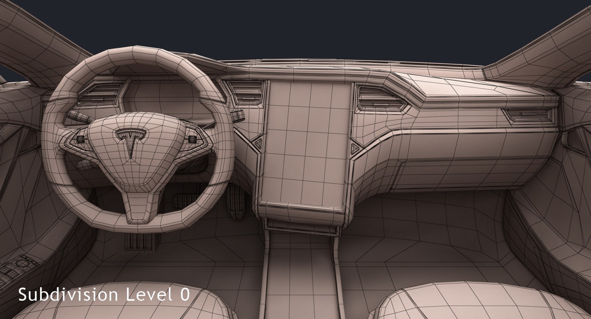 2014 Tesla S Interior 3ds