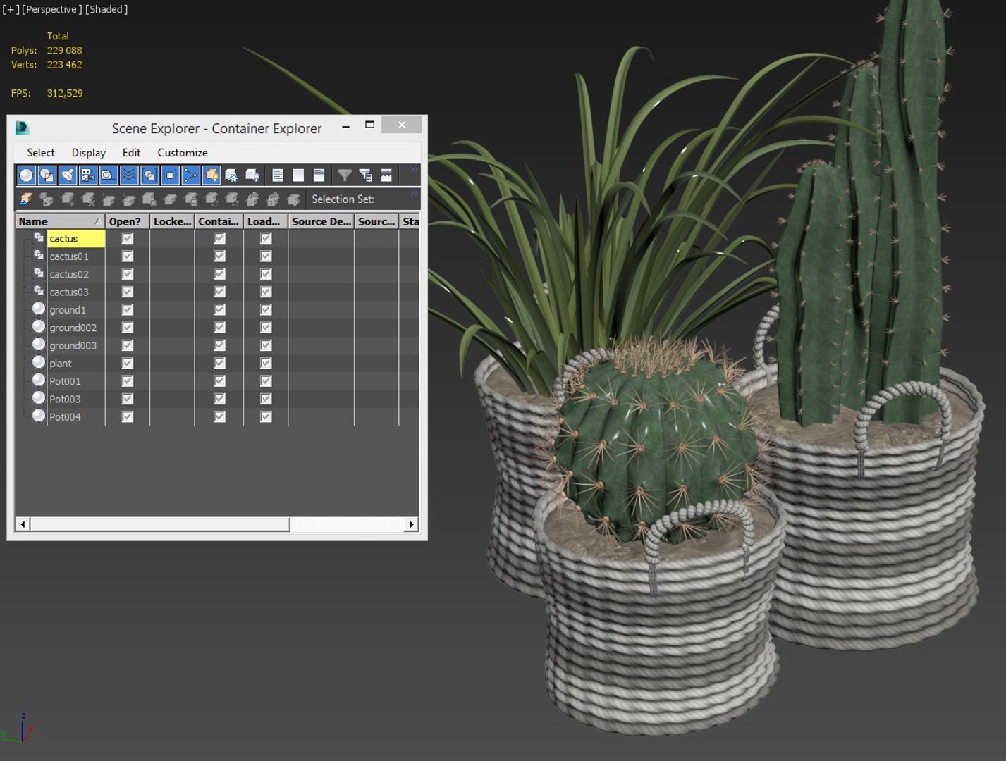 3D Cactus Set - TurboSquid 1216163