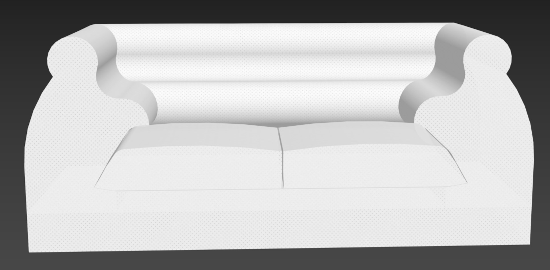 3D Model Organic Shaped 2 Seater Sofa - TurboSquid 2013089