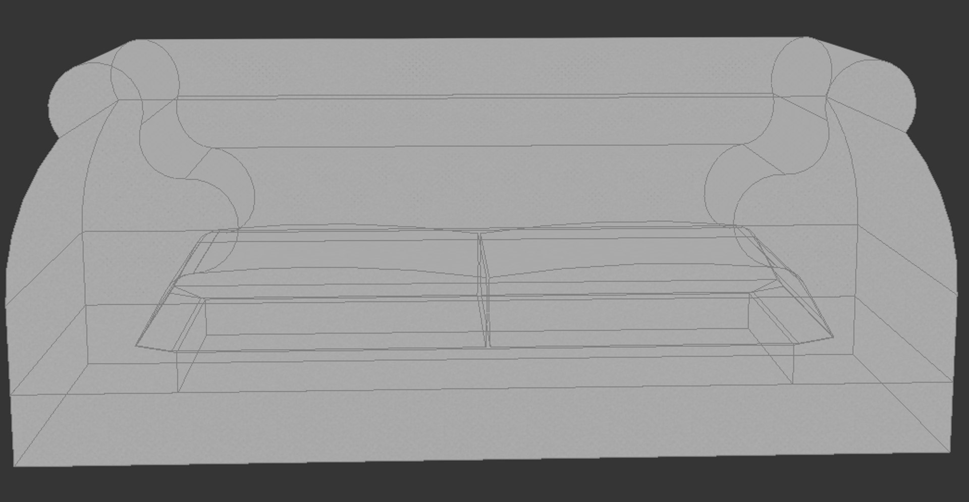 3D Model Organic Shaped 2 Seater Sofa - TurboSquid 2013089