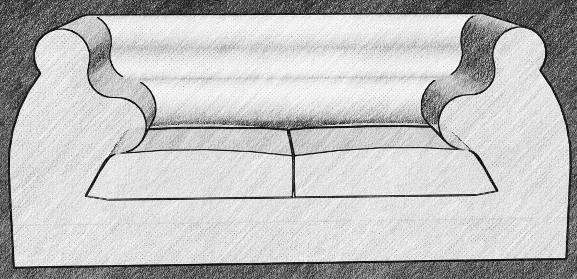 3D Model Organic Shaped 2 Seater Sofa - TurboSquid 2013089