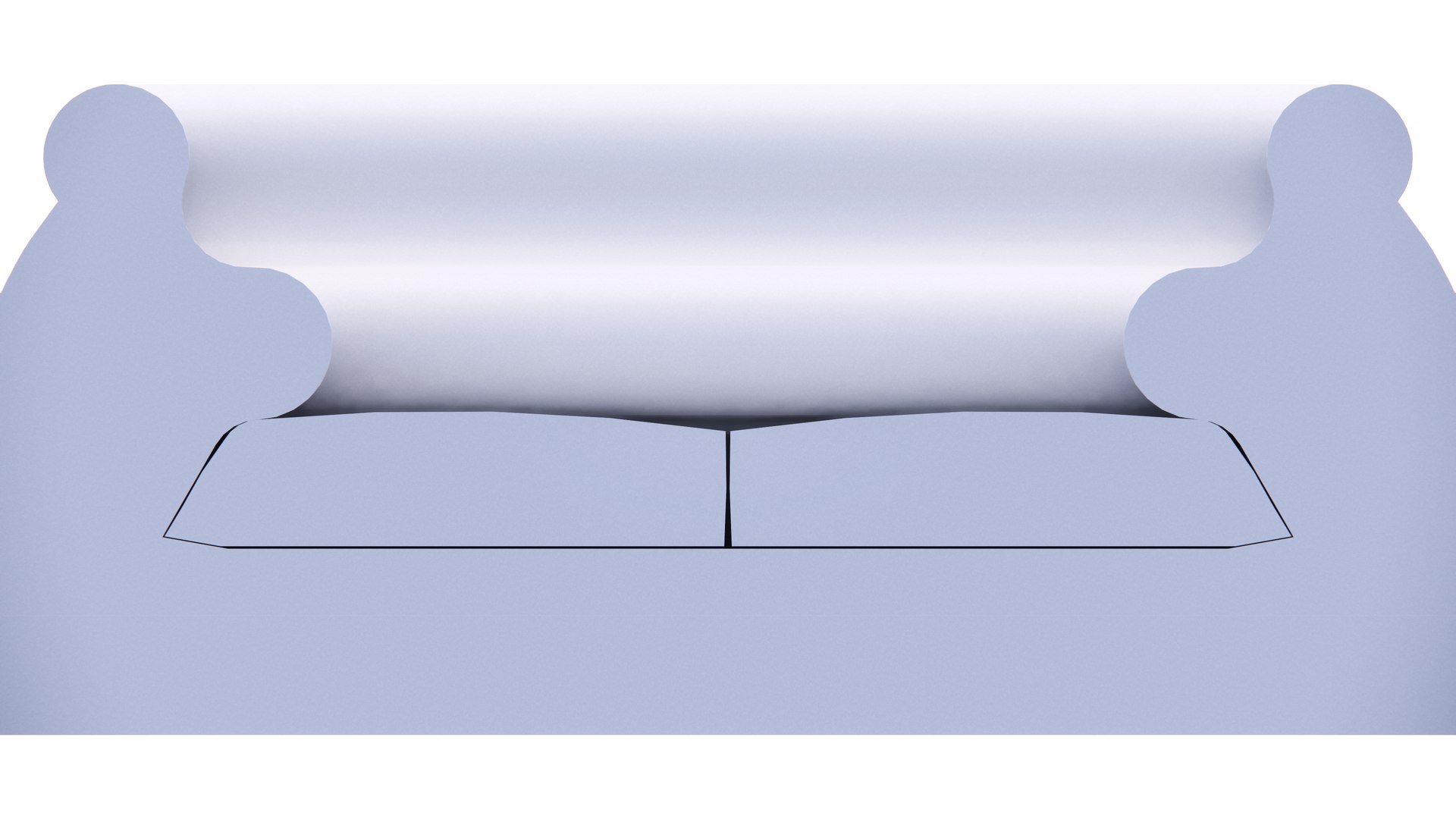 3D Model Organic Shaped 2 Seater Sofa - TurboSquid 2013089