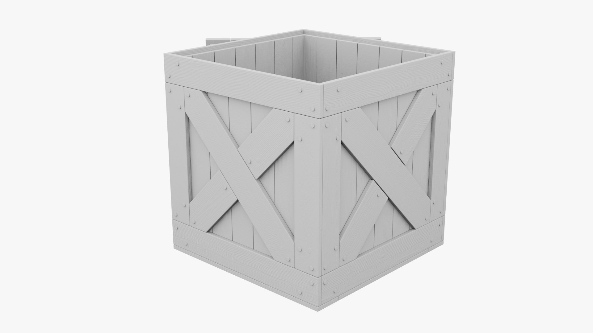 3D Model Wooden Box With Lid - TurboSquid 2048944