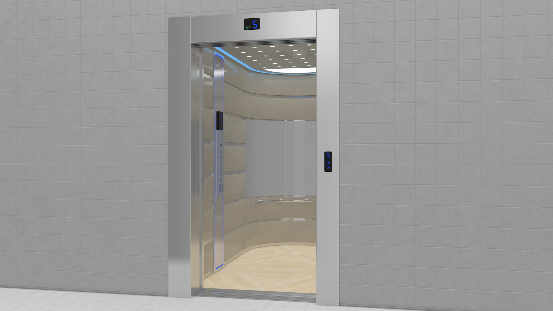 3D adjustable rigged elevator model - TurboSquid 1711990