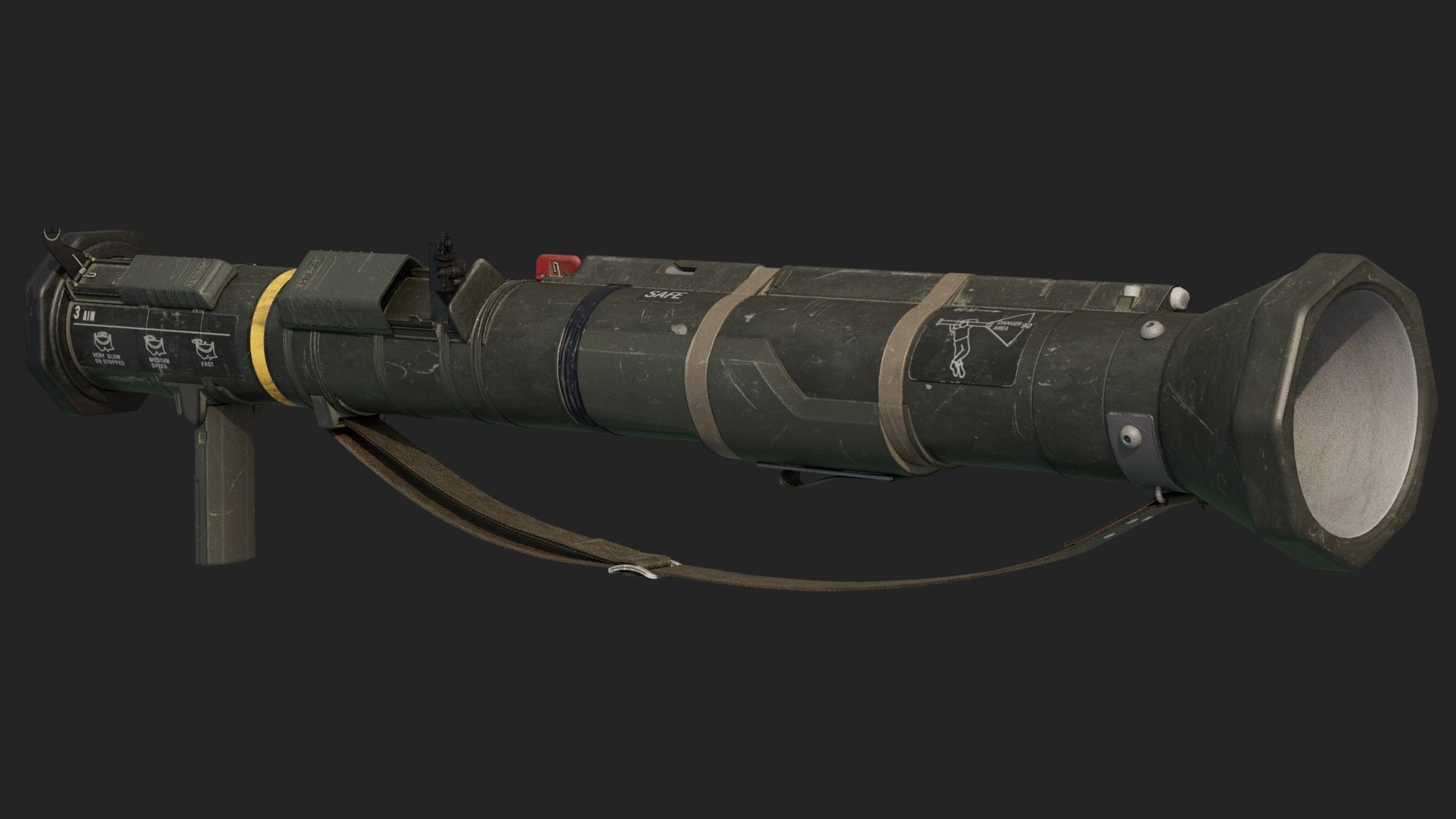 AT4 CS Rocket Launcher 3D Model - TurboSquid 2100690