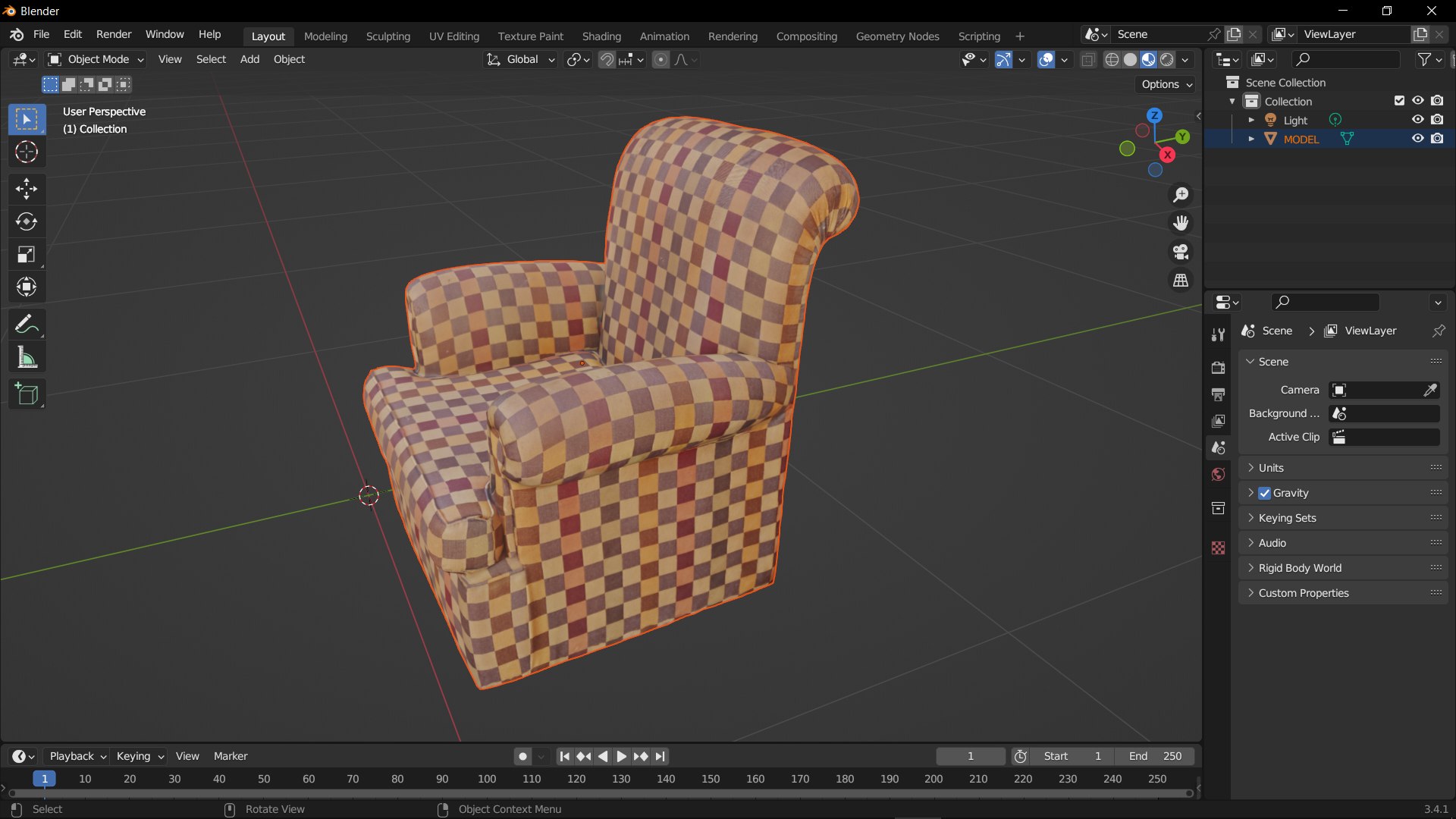 3D Model Short Chair Scan - TurboSquid 2114844
