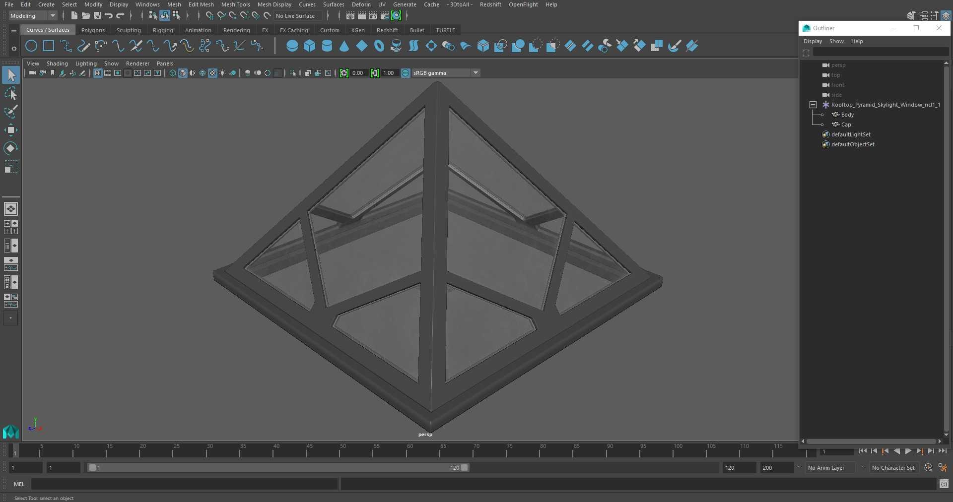 3D Rooftop Pyramid Skylight Window - TurboSquid 2191933