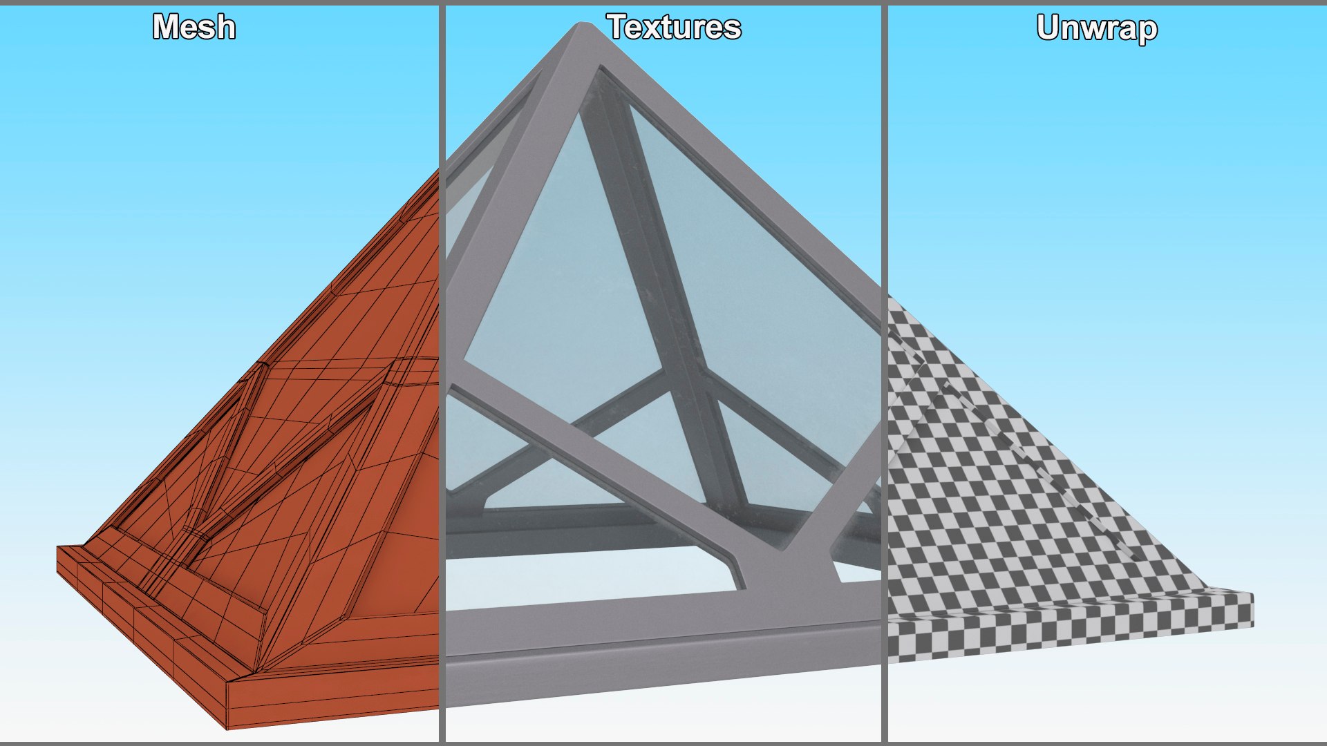 3D Rooftop Pyramid Skylight Window - TurboSquid 2191933