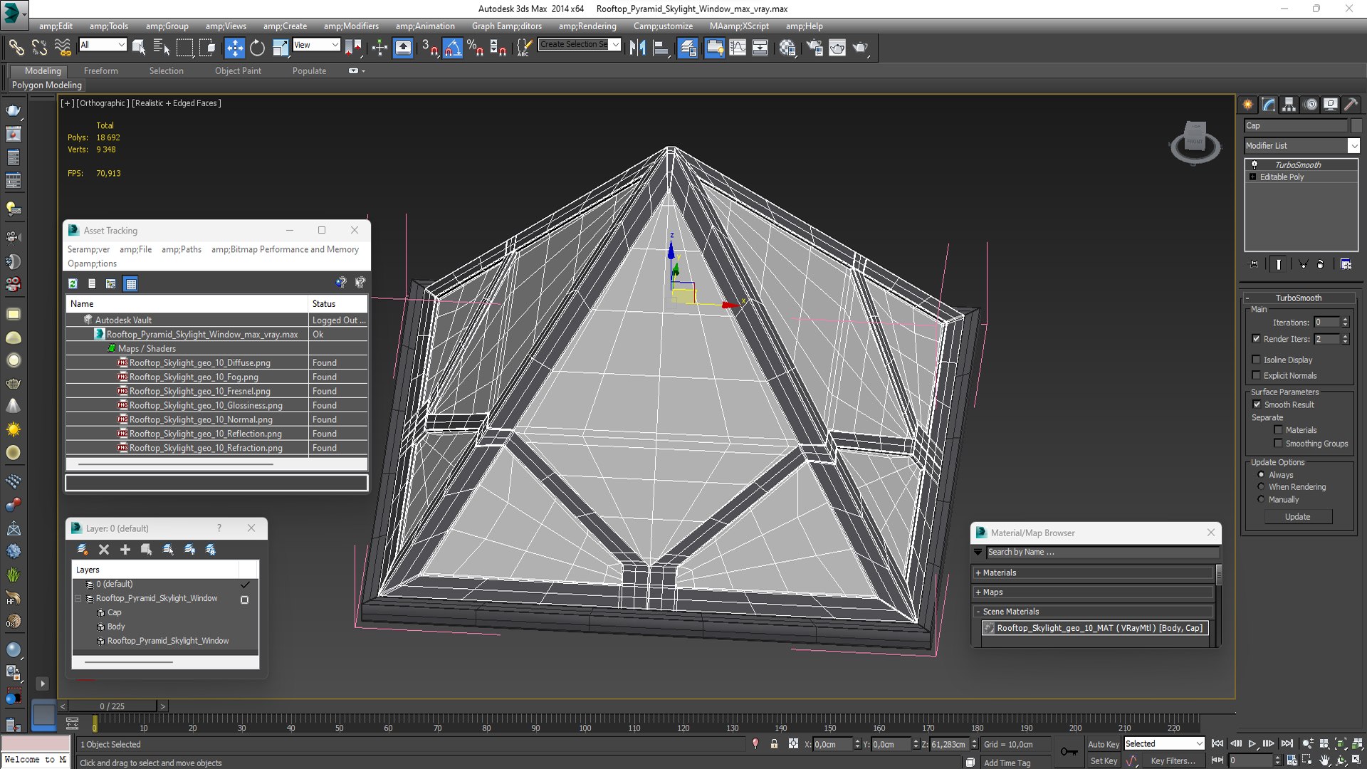 3D Rooftop Pyramid Skylight Window - TurboSquid 2191933