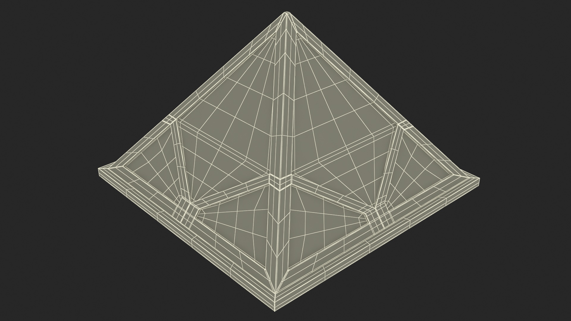 3D Rooftop Pyramid Skylight Window - TurboSquid 2191933