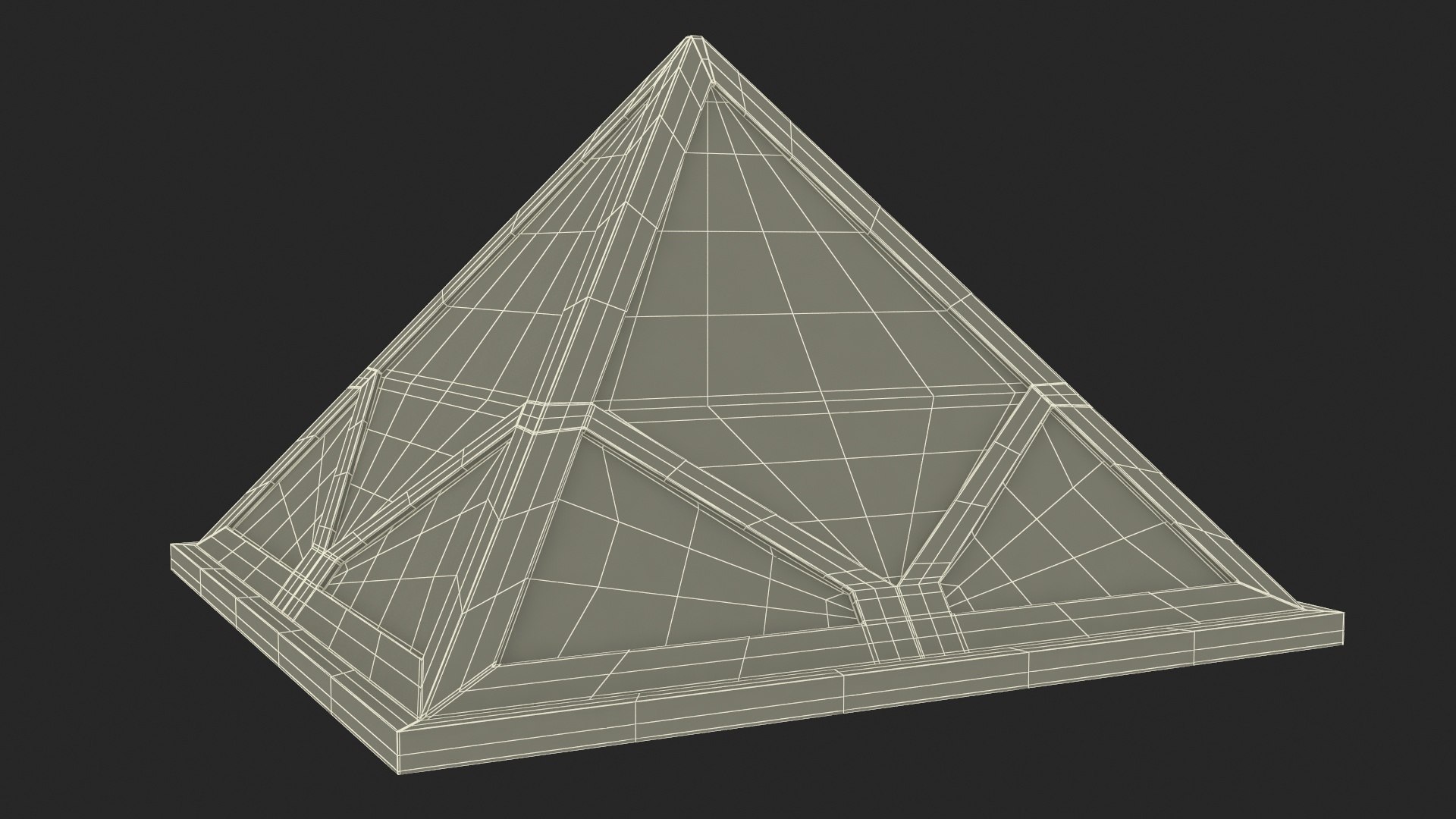 3D Rooftop Pyramid Skylight Window - TurboSquid 2191933