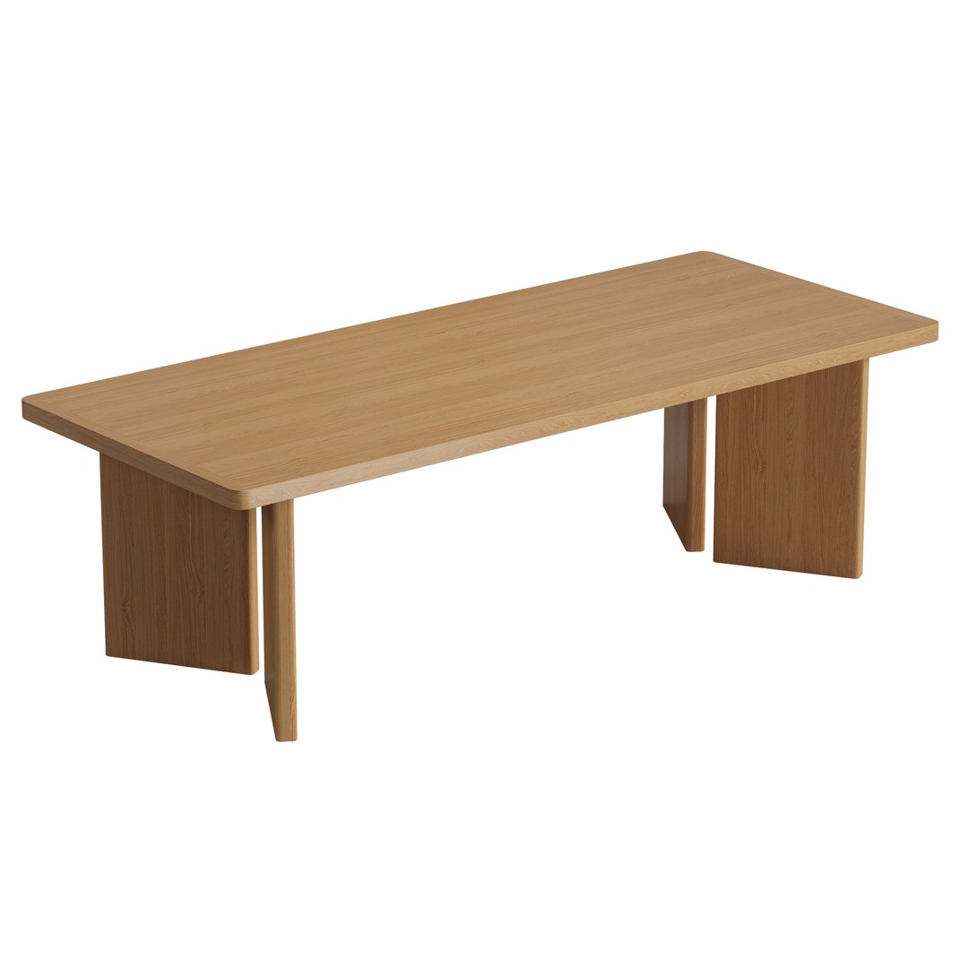 Munoz Elm Dining Table 3D Model - TurboSquid 2452525