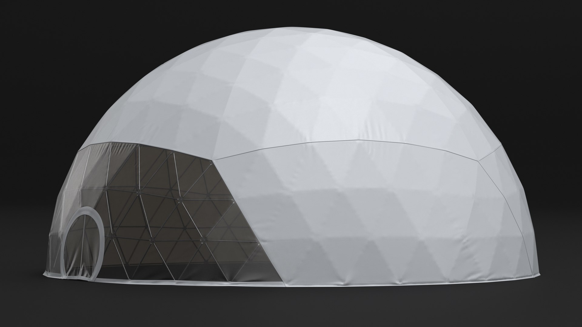 3D Outdoor Sphere Dome Tent For Events White - TurboSquid 2246271