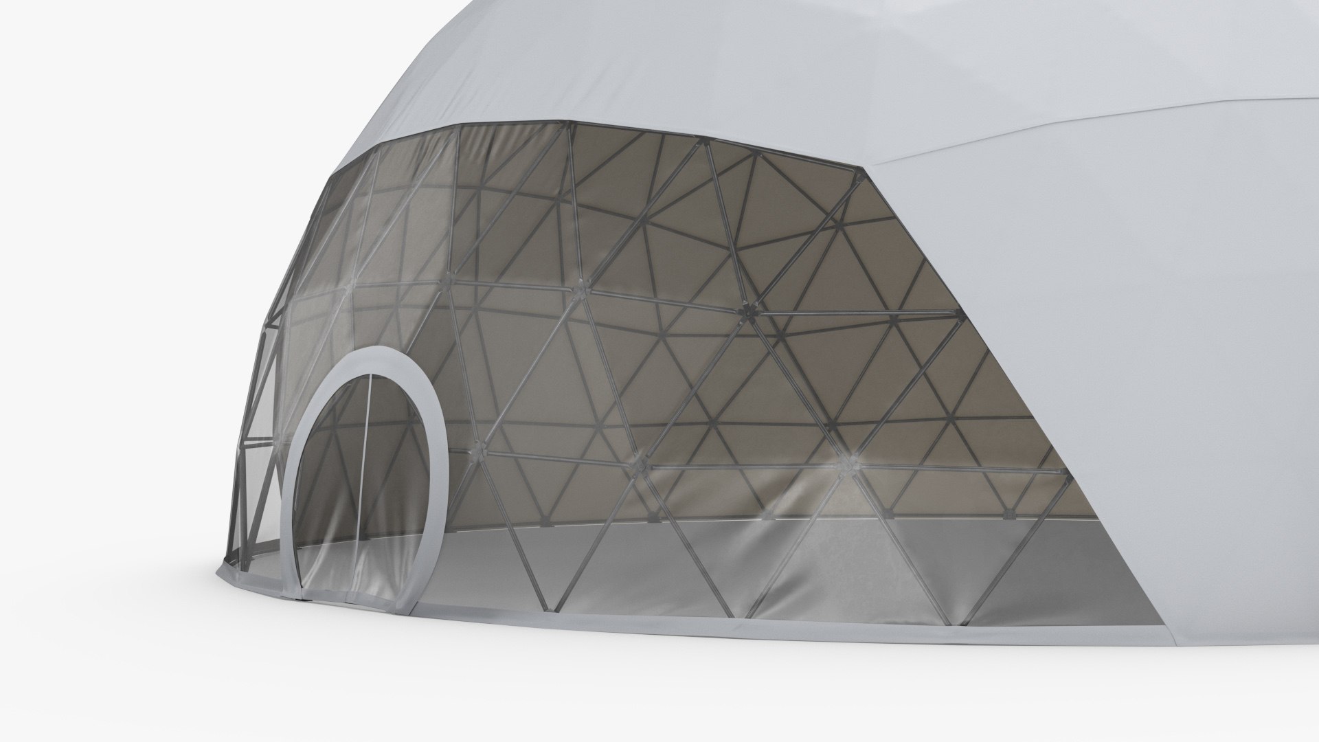 3D Outdoor Sphere Dome Tent For Events White - TurboSquid 2246271