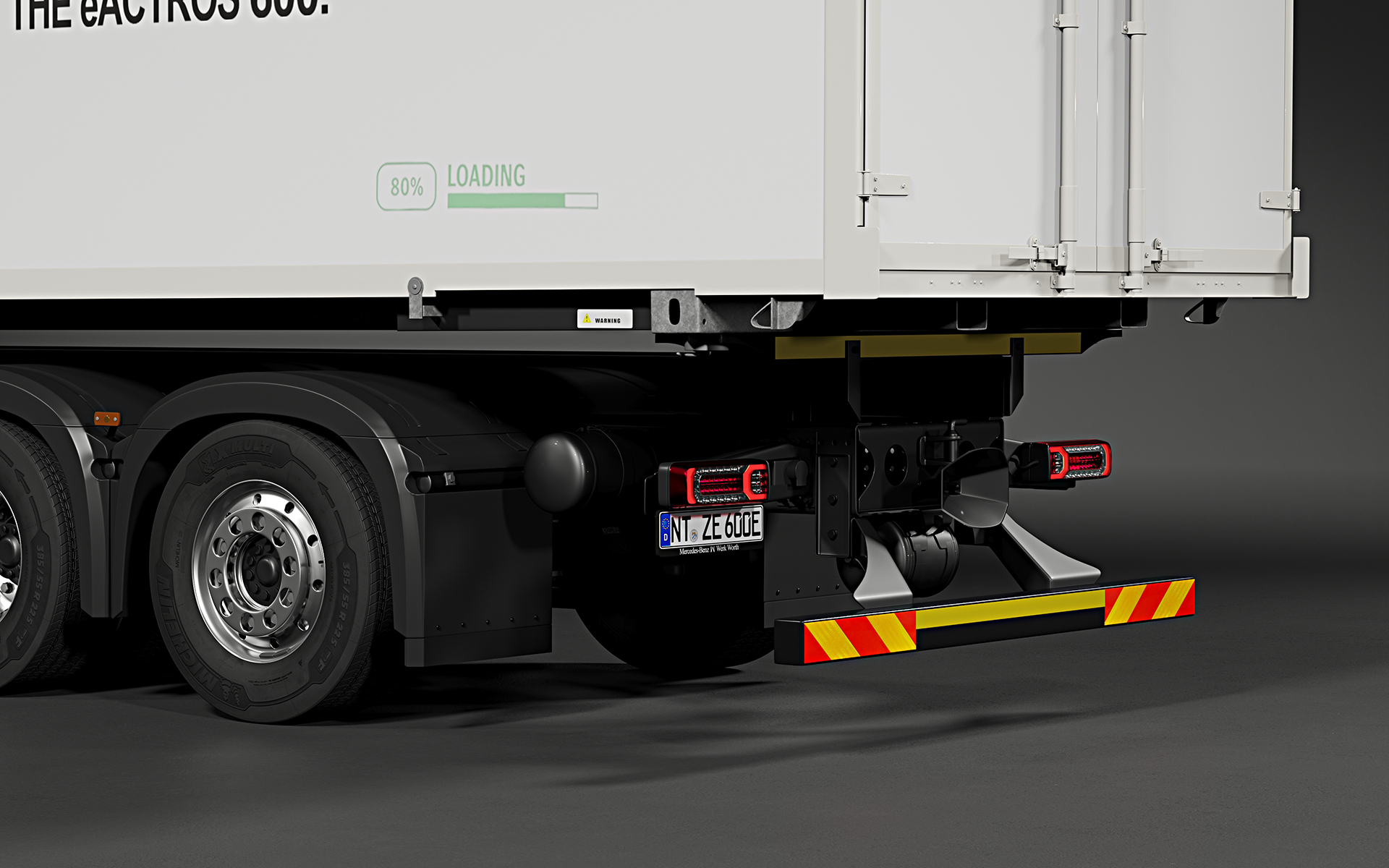 3D модель Грузовик-фургон Mercedes-Benz eActros 600 GigaSpace 2025 года ...