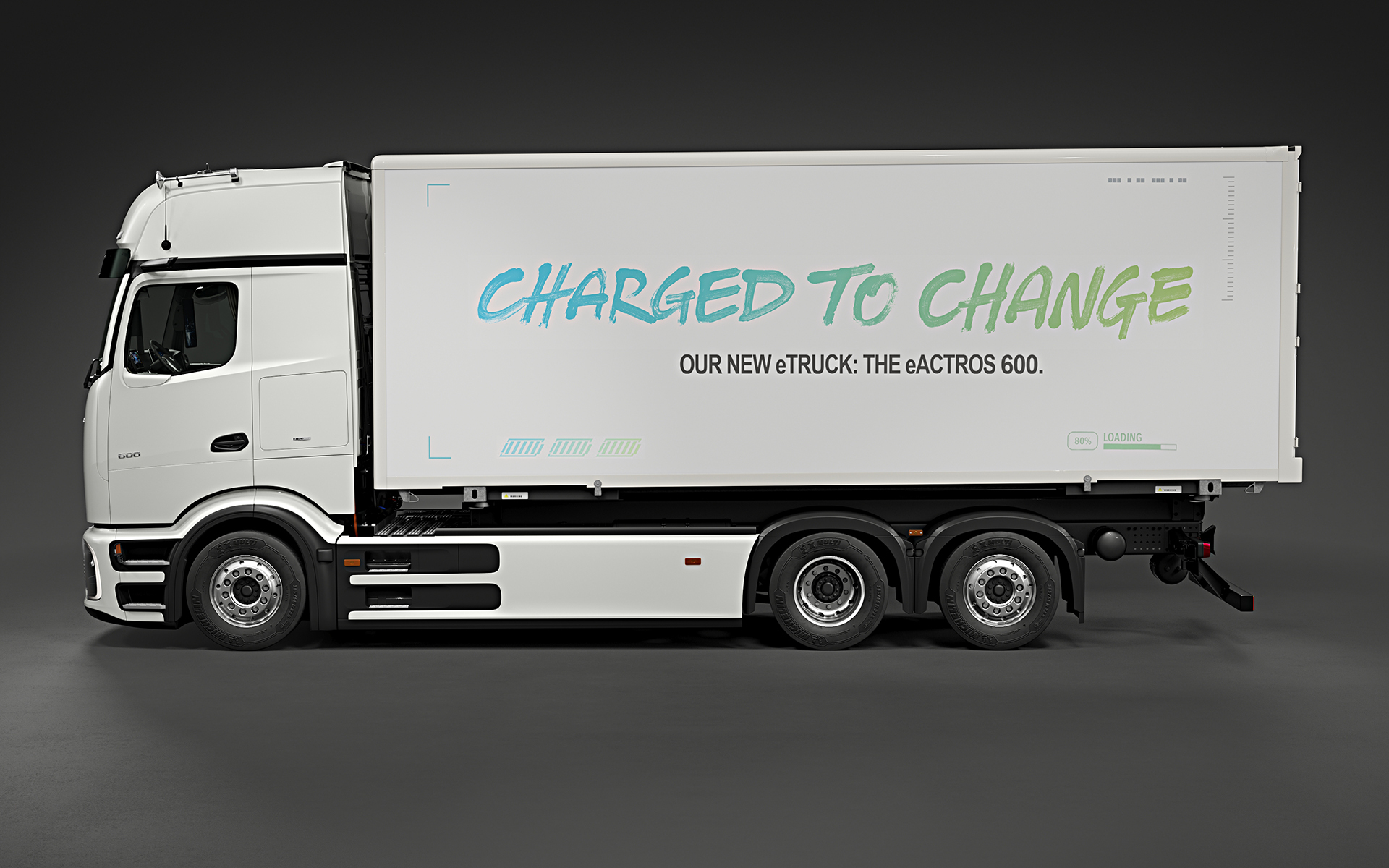 3D модель Грузовик-фургон Mercedes-Benz eActros 600 GigaSpace 2025 года ...