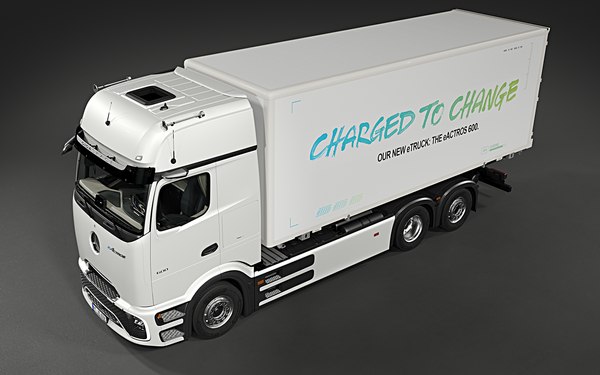 3D модель Грузовик-фургон Mercedes-Benz eActros 600 GigaSpace 2025 года ...