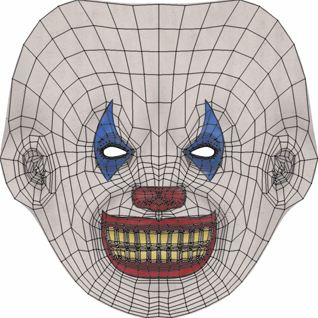 3d clown mask