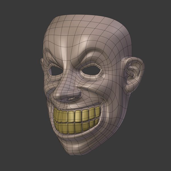 3d clown mask