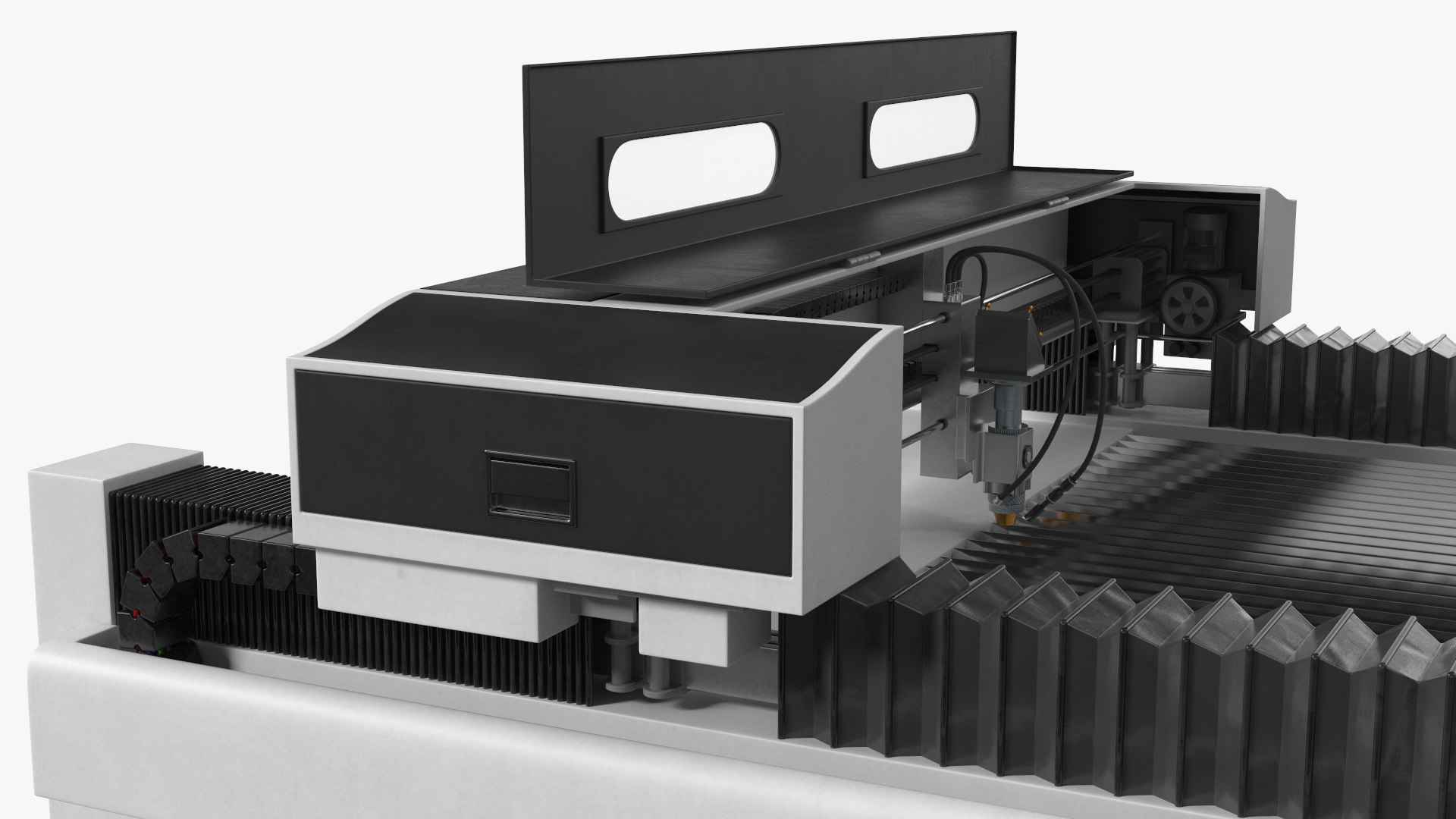 Large Format CNC Laser Cutting System Rigged 3D Model - TurboSquid 2388754