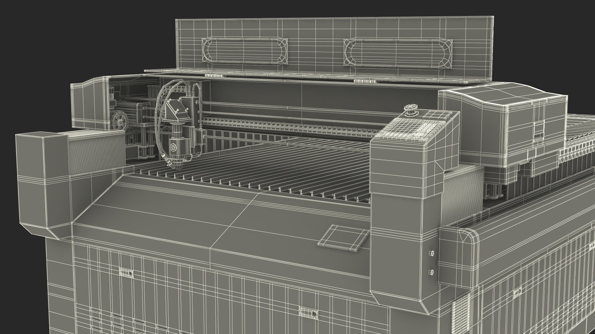 Large Format CNC Laser Cutting System Rigged 3D Model - TurboSquid 2388754