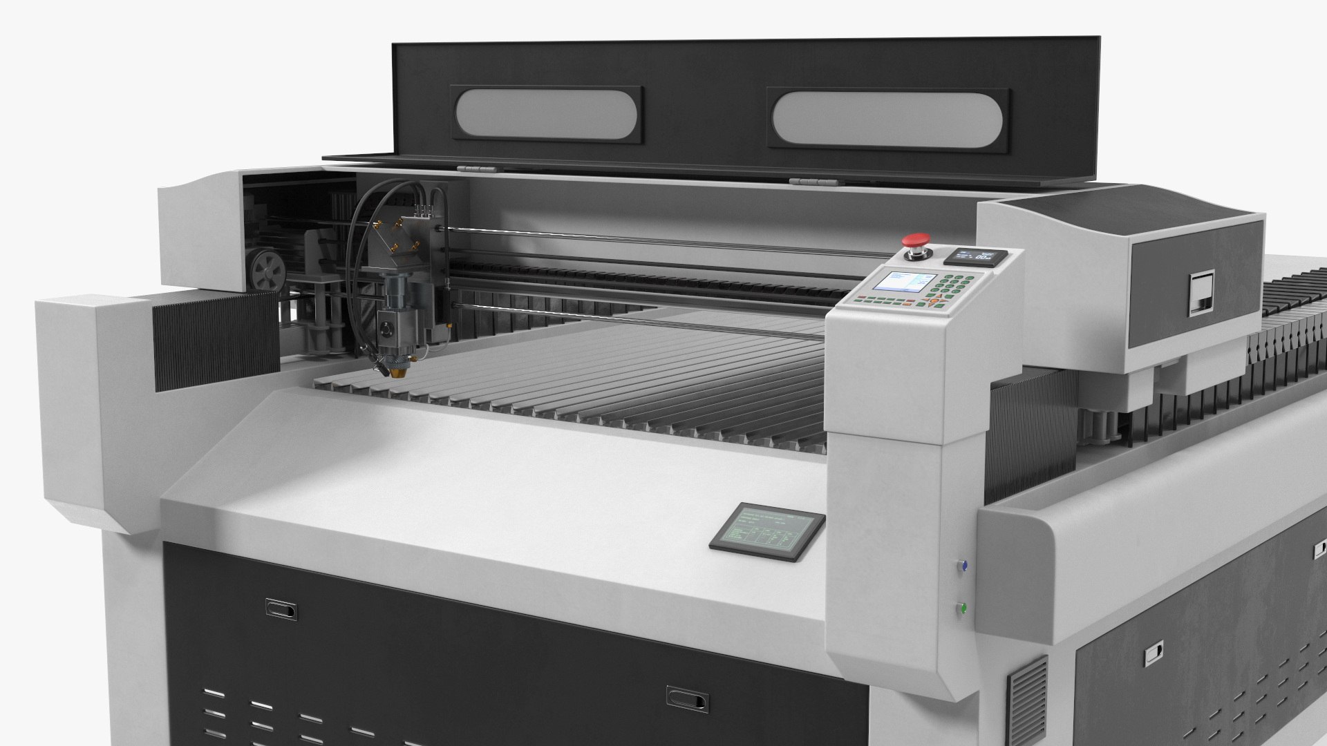 Large Format CNC Laser Cutting System Rigged 3D Model - TurboSquid 2388754