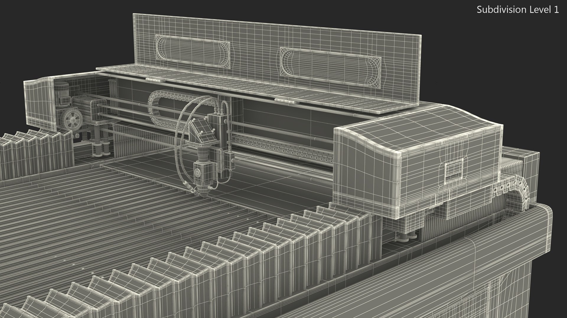 Large Format CNC Laser Cutting System Rigged 3D Model - TurboSquid 2388754