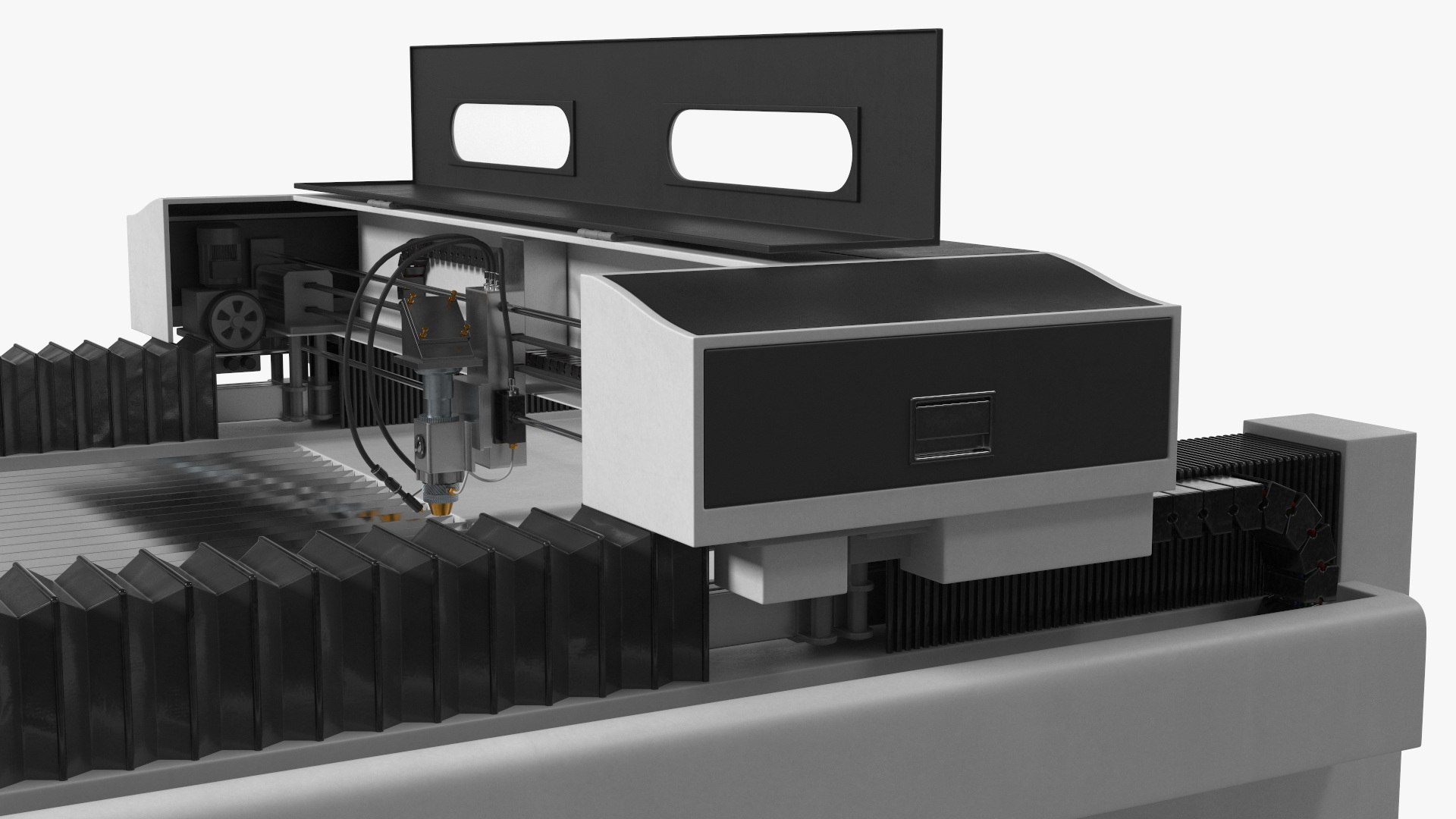 Large Format CNC Laser Cutting System Rigged 3D Model - TurboSquid 2388754