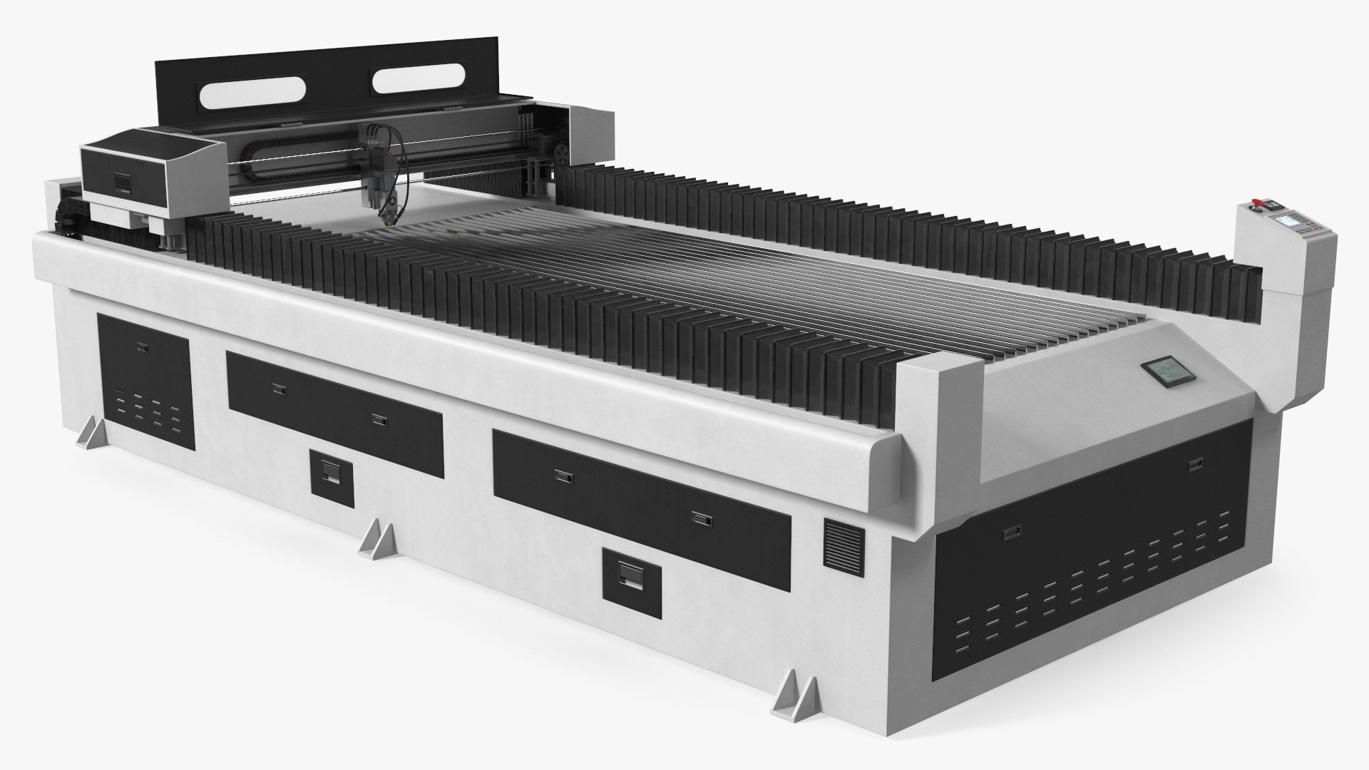 Large Format CNC Laser Cutting System Rigged 3D Model - TurboSquid 2388754