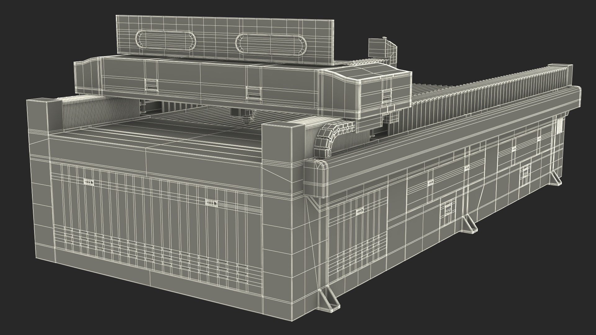 Large Format CNC Laser Cutting System Rigged 3D Model - TurboSquid 2388754