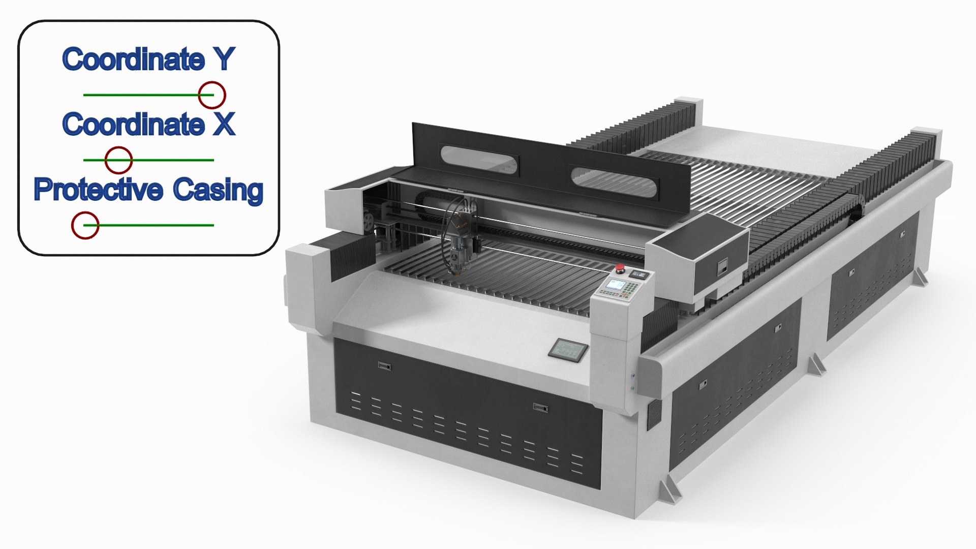 Large Format CNC Laser Cutting System Rigged 3D Model - TurboSquid 2388754