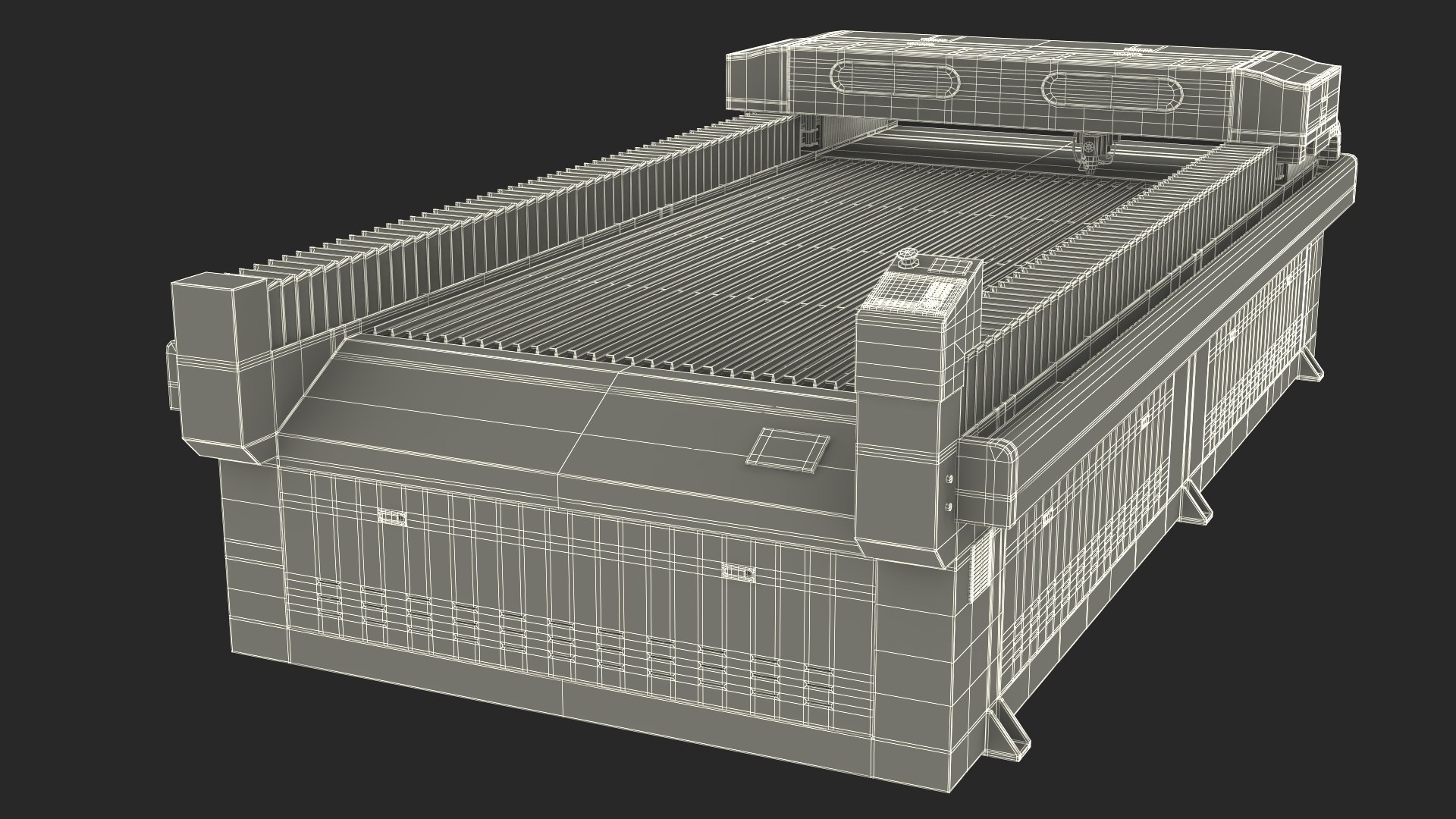 Large Format CNC Laser Cutting System Rigged 3D Model - TurboSquid 2388754