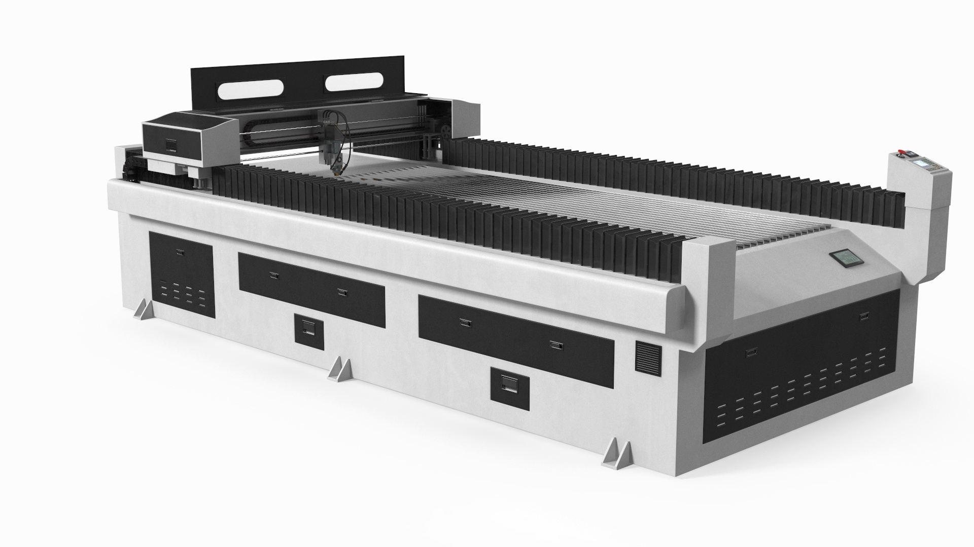 Large Format CNC Laser Cutting System Rigged 3D Model - TurboSquid 2388754