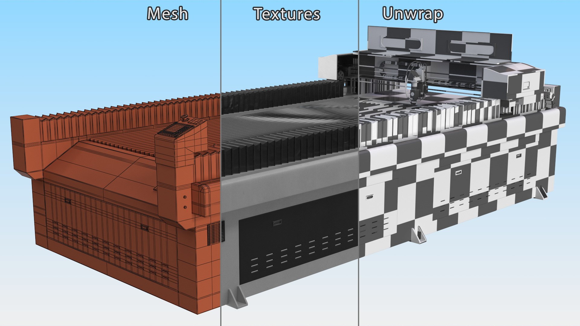 Large Format CNC Laser Cutting System Rigged 3D Model - TurboSquid 2388754