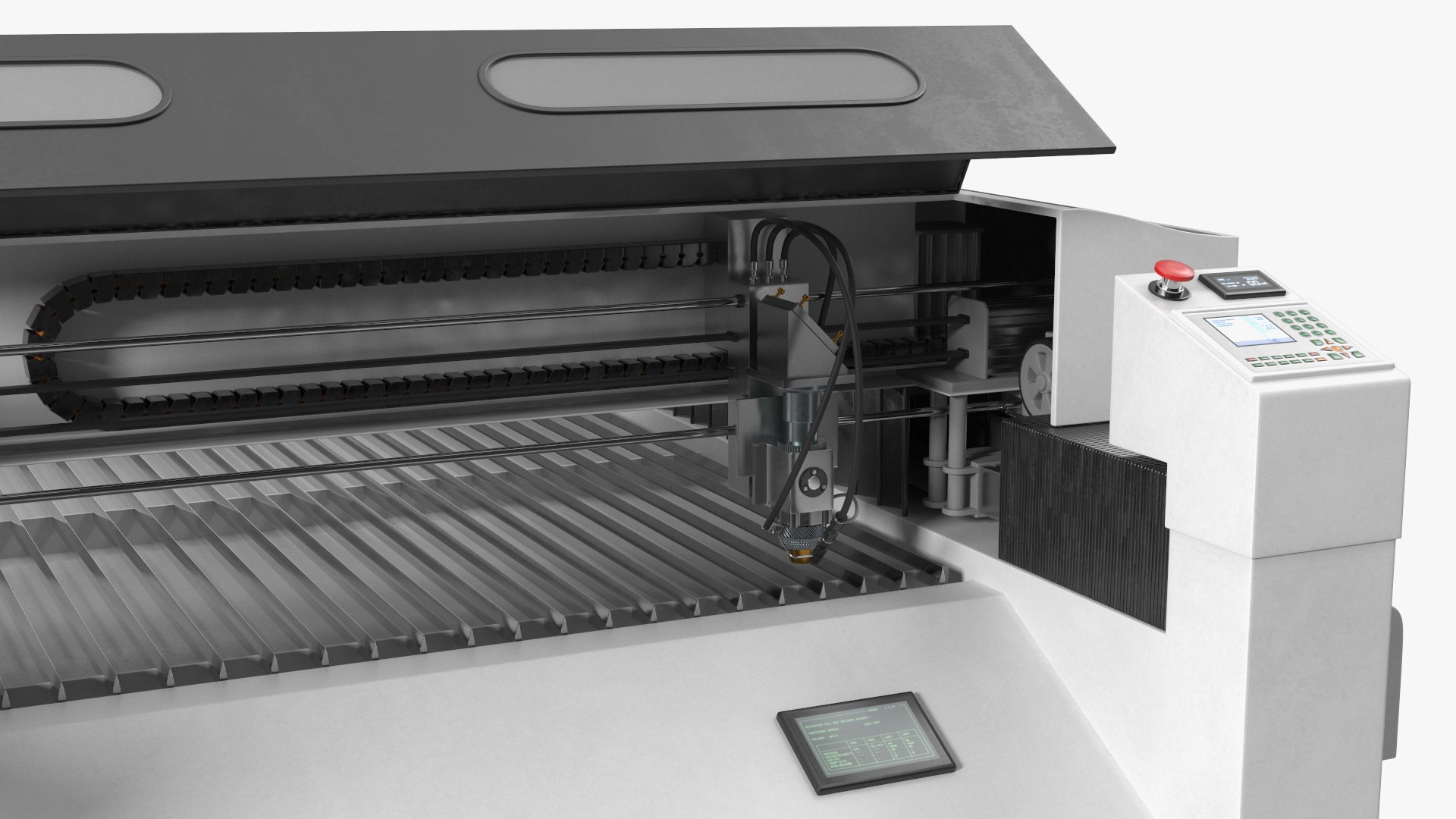 Large Format CNC Laser Cutting System Rigged 3D Model - TurboSquid 2388754
