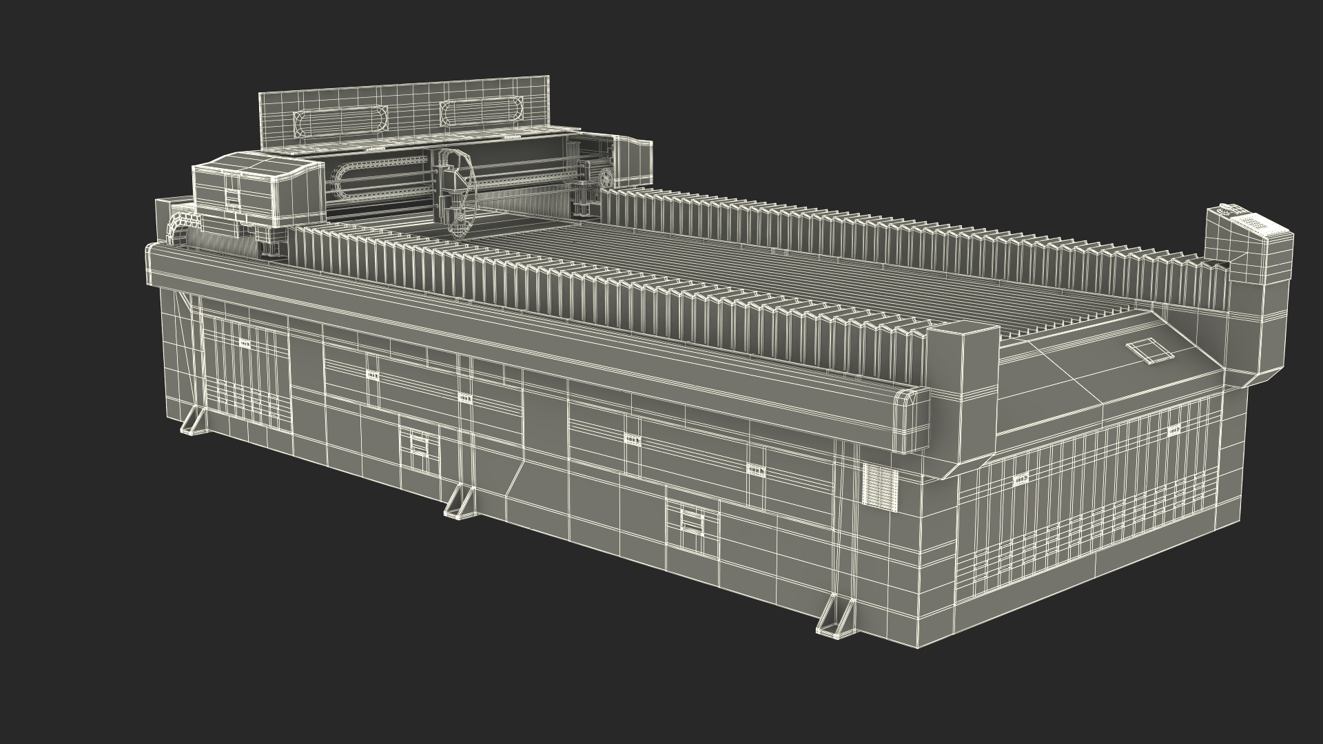 Large Format CNC Laser Cutting System Rigged 3D Model - TurboSquid 2388754