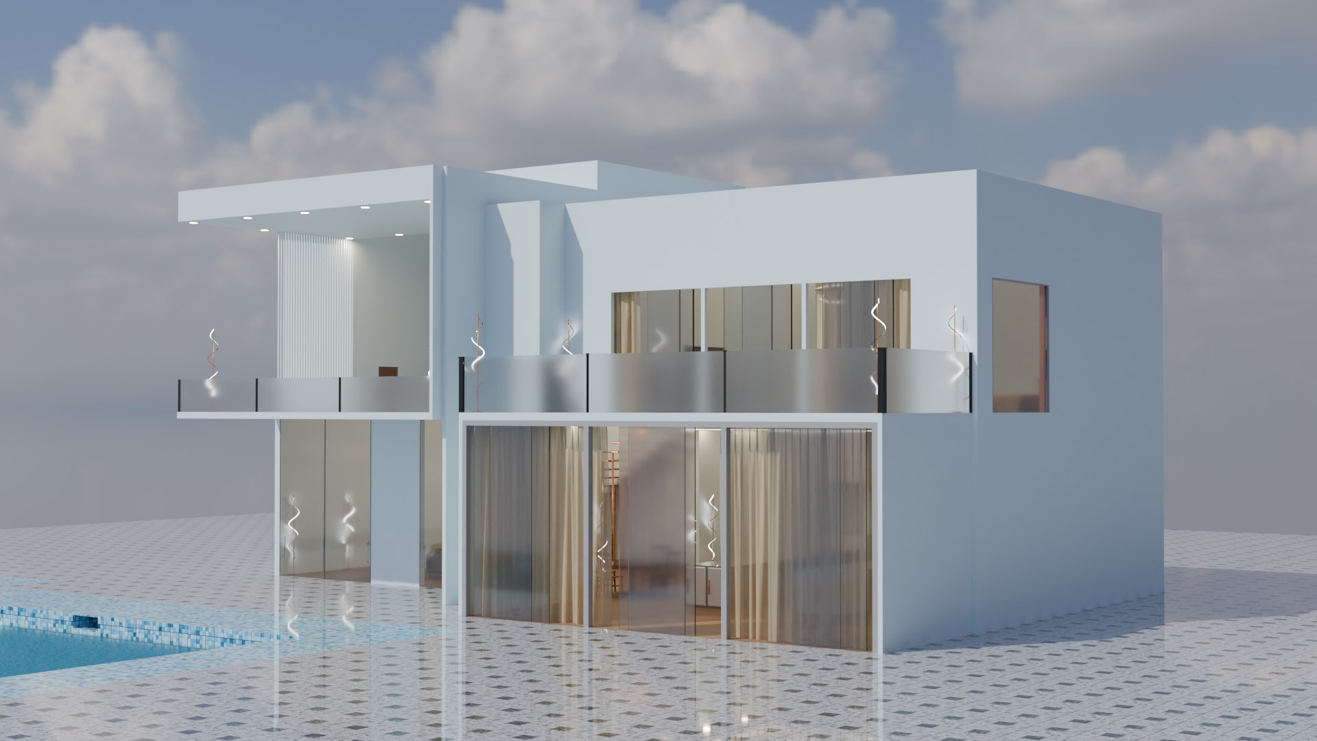 3D Model Luxury Mansion 3D Model With Exterior And Interior ...