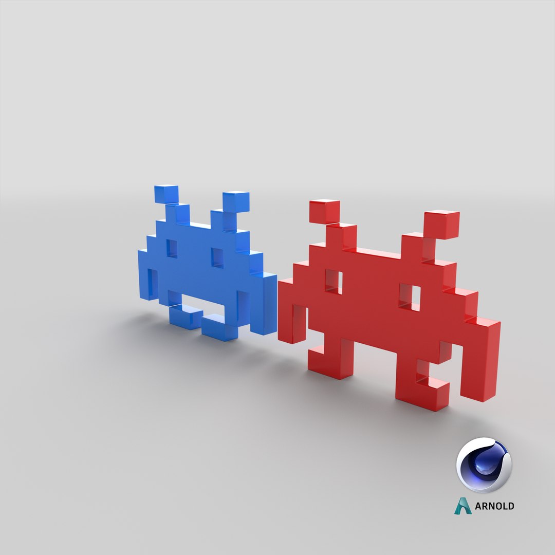 3D Space Invaders Model - TurboSquid 1952628
