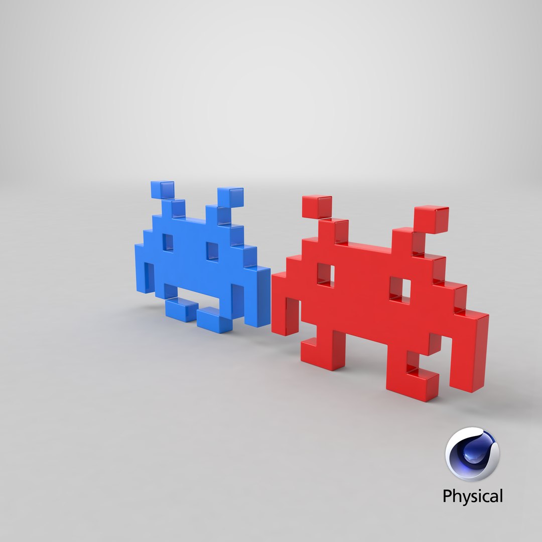 3D Space Invaders Model - TurboSquid 1952628