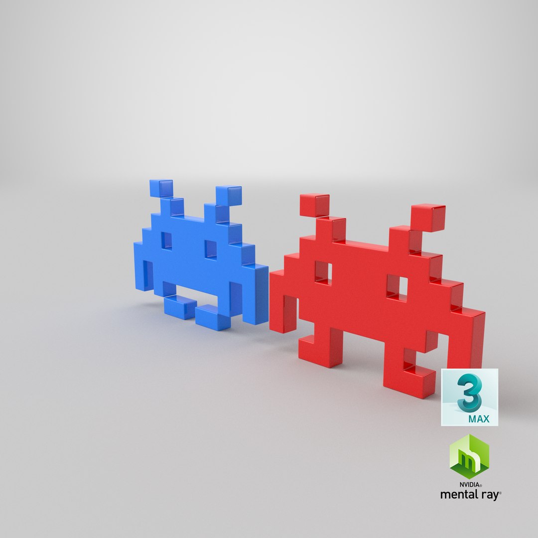 3D Space Invaders Model - TurboSquid 1952628