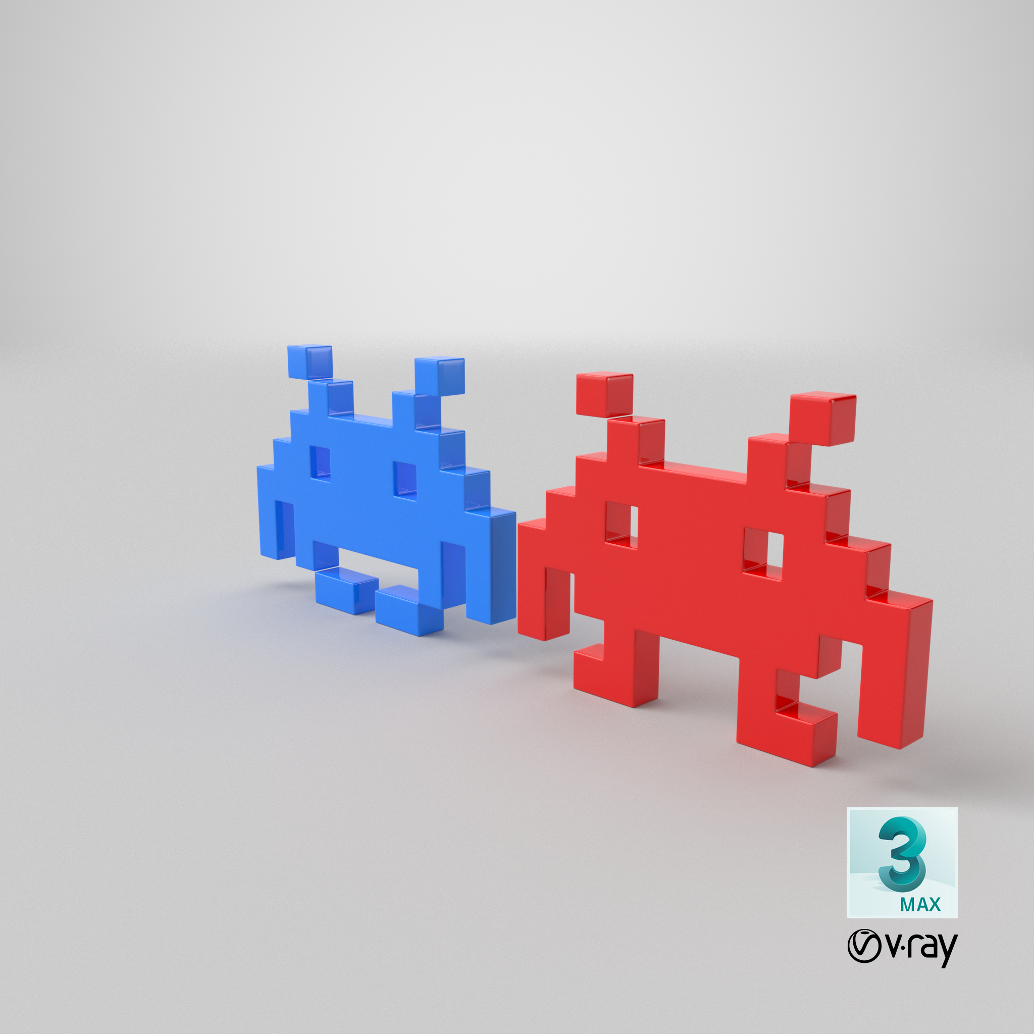 3D Space Invaders model - TurboSquid 1952628